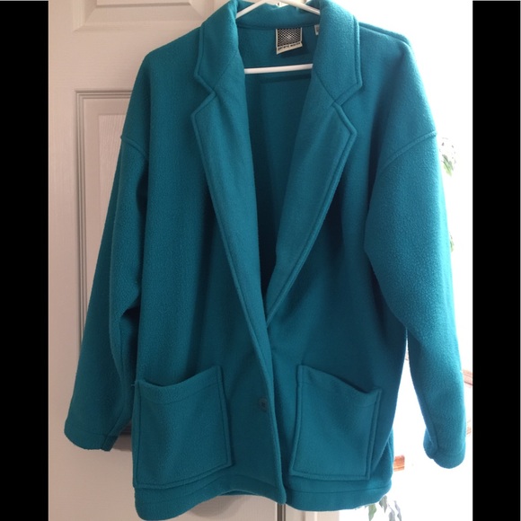 Jackets & Coats | Vintage Turquoise Jacket Large Excellent Used ...